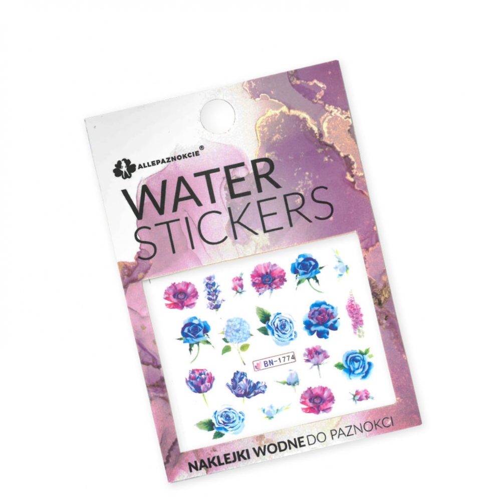 Vannklistremerker for negler, blomster BN-1774 | Silverlines AS -Leverandør av utstyr og forbruk ...